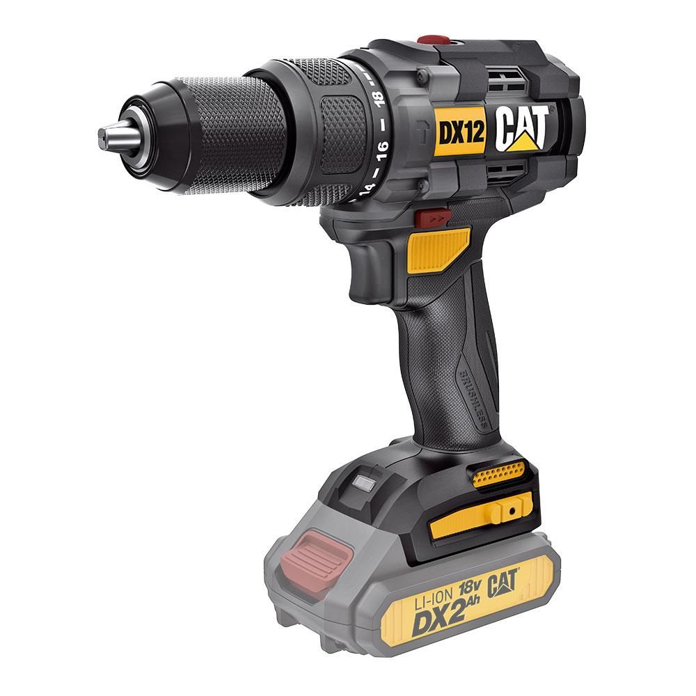 CAT DX12B 18Volt Kömürsüz Profesyonel Şarjlı Darbeli Matkap (Akü Dahil ...