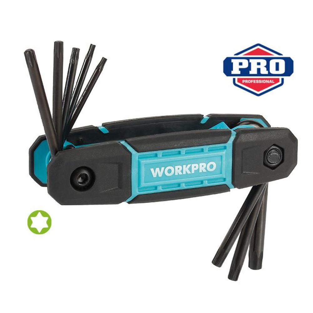 WORKPRO WP222030 8 Parça CR-V Çakı Tipi Torx Profesyonel Allen Anahtar ...